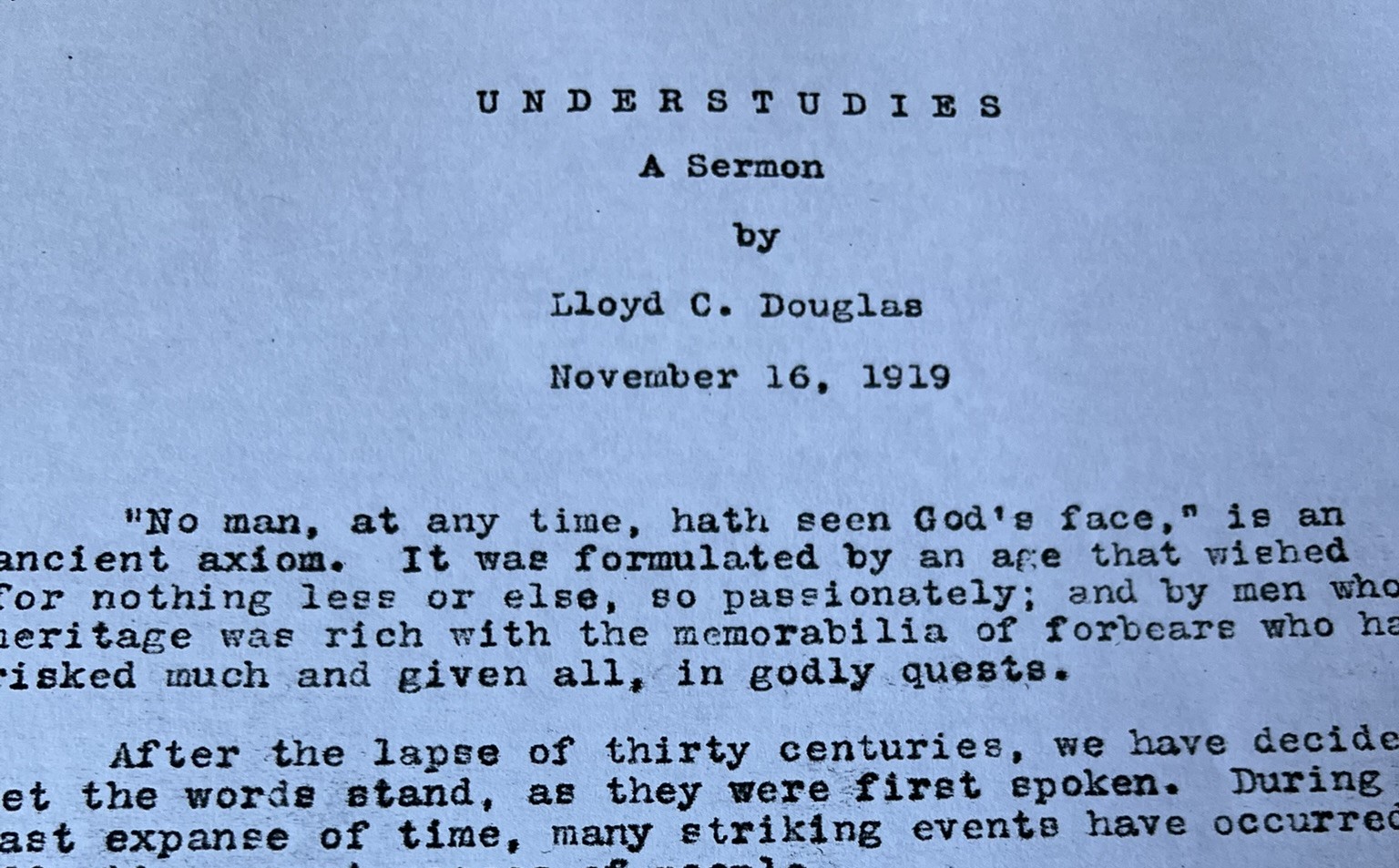 On Hearing the Voice of God – The Lloyd C Douglas Page