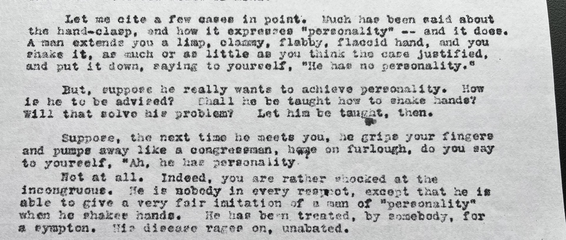 Personality I: A Firm Handshake is No Substitute for This – The Lloyd C ...